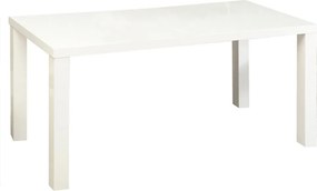 Jídelní stůl, bílá vysoký lesk HG, 140-180x80 cm, ASPER NEW TYP 1