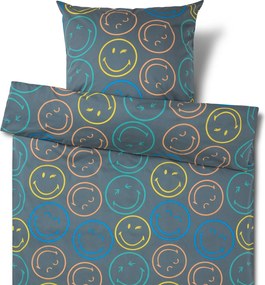 Tchibo - Dětské povlečení renforcé Smileyworld® - barva: petrol