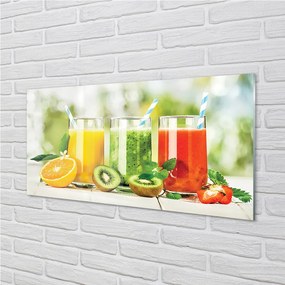 akrylový obraz Koktejly Strawberry Kiwi 100x50 cm