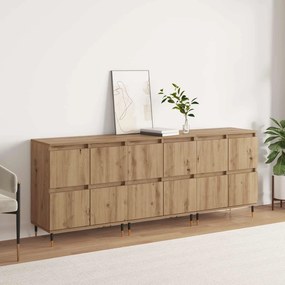 Úložná skříňka 3 ks Artisanový dub 60 x 35 x 70 cm 3394510