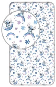 Jerry Fabrics Prostěradlo Lilo and Stitch Rainbow 90x200x25 cm