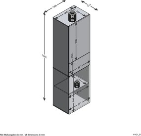 FMD Šatní skříň se 2 dveřmi 54,5 x 41,7 x 199,1 cm bílá a dub artisan [444219]