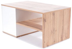 Konferenční stolek MAGDA dub wotan/bílá mat