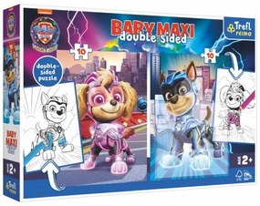 Puzzle MAXI oboustranné 2x10 dílků Hrdinští psi Tlapková patrola/Paw patrol v krab. 40x27x6cm 24m+