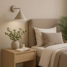 Nástěnné svítidlo Capital, 1x tmavě obéžové kovové stínítko, (fi 21cm), be