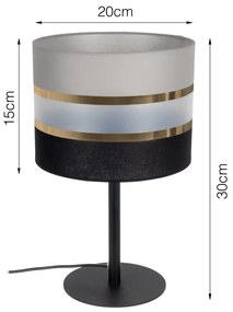Stolní lampa CORAL 1xE27/60W/230V černá/šedá