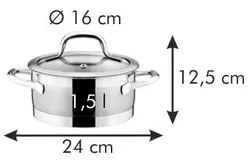 TESCOMA kastrol PRESIDENT s poklicí ø 16 cm, 1.5 l