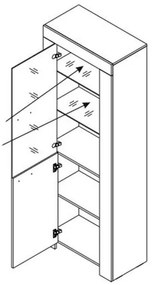 SKY | vitrína SWT70 | 70 cm | riviera