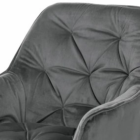 Jídelní židle šedá sametová DCH-421 GREY4