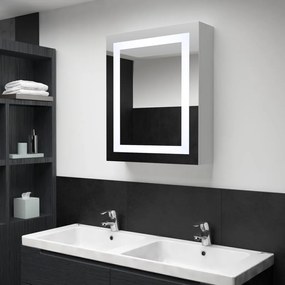 Led Koupelnová Skříňka Se Zrcadlem 50 X 13 X 70 Cm Hnědá
