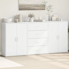 Příborníky 3 ks bílé 60 x 31 x 84 cm kompozitní dřevo 3276574
