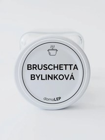 Samolepka na kořenky BRUSCHETTA BYLINKOVÁ průhledná 5 cm tučné písmo