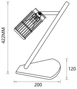 Stolní lampa VERTICAL 1xGU10/8W/230V bílá