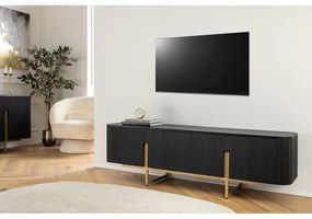 Massive home | TV stolek GATSBY 160 cm retro styl mango, černo-zlatý