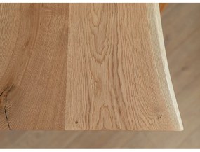 Massive home | Dubový stůl 90x180 - černé nohy, tloušťka vrchní desky 4cm Gavardo