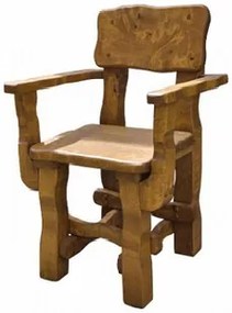 DREWMAX Zahradní židle z kvalitního olšového dřeva s područkami lakovaná