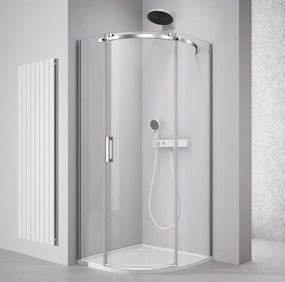 Polysan Polysan, THRON ROUND čtvrtkruhová sprchová zástěna 900x900mm, čiré sklo, pravá, TL2690R-5005