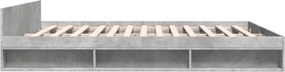 Rám postele se zásuvkami betonově šedý 200 x 200 cm kompozit 3280723