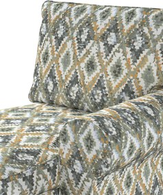 Potah na lenošku Ektorp pravý barva modrá látka pletený vzor, vzorované