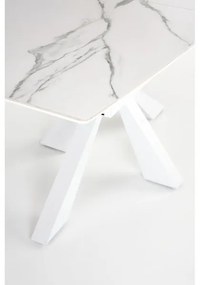 Jídelní stůl Valdevar rozkládací 160-200x78x89 cm (bílá)