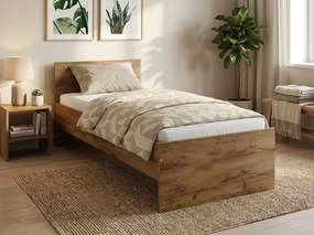 Postel ELISA 90 x 200 cm, dub artisan Matrace: Matrace Coco Maxi 20 cm, Rošt: Bez roštu