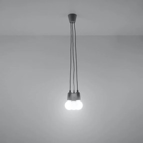 Sollux Lighting Závěsné svítidlo DIEGO 3 šedé