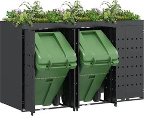 Úložný box na 3 popelnice Antracit 204 x 77,5 x 121,5 cm 3394744
