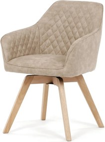 Jídelní židle DCH-435 BK3, látka vintage, černá (56 x 62) cm béžová