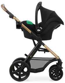 KINDERKRAFT - Kombinovaný kočárek 3v1 MOOV 2 Pure black + autosedačka MINK PRO