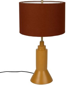 OnaDnes -20% White Label Červená látková stolní lampa WLL KAJA