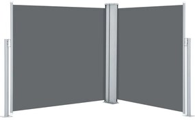 vidaXL Zatahovací boční markýza / zástěna antracitová 100 x 600 cm