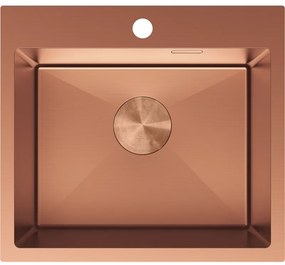 Mexen Solix nerezový dřez 1-komorový 500 x 450 mm, měď - 6402501000-65