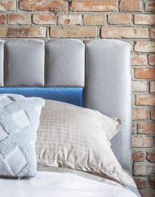 Eltap postel boxspring LAMICA šíře lůžka: 180x200, potahový materiál: samet Monolith 77 modrá