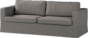 Potah na pohovku IKEA Karlstad 3-místná, nerozkládací, dlouhý barva šedá látka pletený vzor