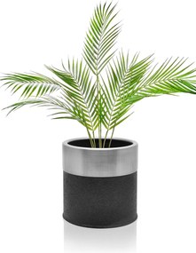KALUNE DESIGN kulatý květináč MAOLIN černý 742TMA6919