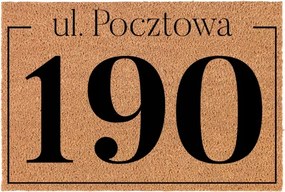 Vstupní Rohožka Kokosová Béžová 40X60 Bydliště: Ulice A Číslo