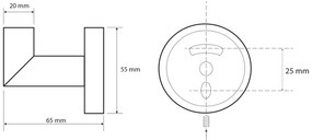 Sapho Sapho, X-ROUND BLACK háček, černá matná, XR208B