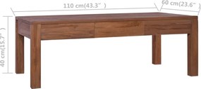 vidaXL Konferenční stolek 110 x 60 x 40 cm masivní teakové dřevo [289079]