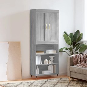 vidaXL Skříň highboard 69,5 x 34 x 180 cm kompozitní dřevo [3200052] Barva: šedá sonoma