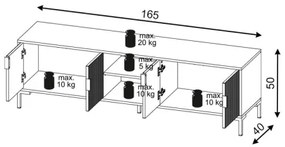 Televizní stolek FLOP černá