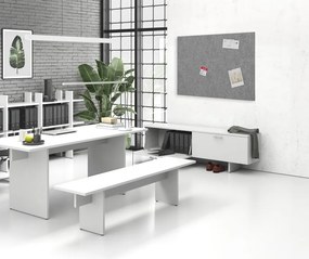 Akustický panel na stěnu 120 x 80 cm, kulaté rohy, šedá