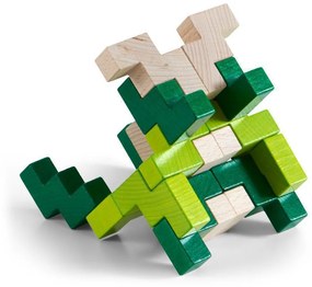Haba Dřevěná stavebnice 3D zelená