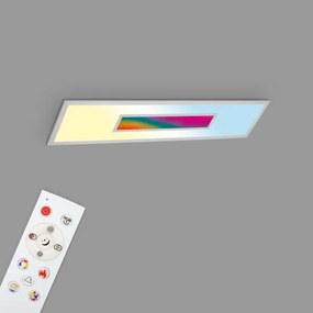 LED RGBW Stmívatelný panel LED/20W/230V stříbrná + dálkové ovládání