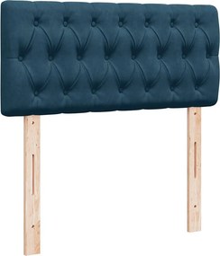 Box spring postel s matrací modrá 100 x 200 cm samet 3287672