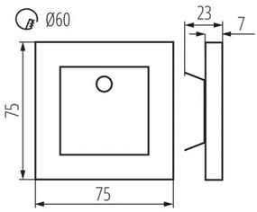 Orientační svítidlo 12V Kanlux APUS LED PIR WW 3000K teplá bílá s pohybovým čidlem 27370