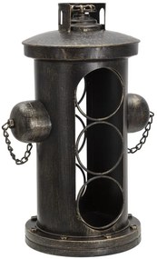 Kovový stojan na lahve Mauro Ferretti Karoma 35x25x50 cm, černá/mosazná