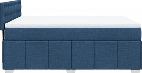 Box spring postel s matrací modrá 160x200 cm textil 3289439