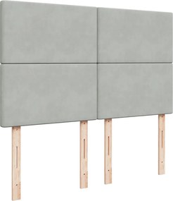 Box spring postel s matrací světle šedá 140x190 cm samet 3292328
