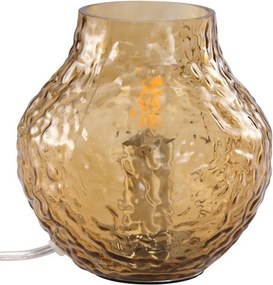 Jantarová skleněná stolní lampa (výška 15 cm) Breen – Jotex