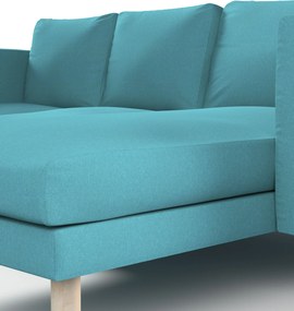 Potah na pohovku IKEA Norsborg 3-místná se šezlongem barva modrá látka pletený vzor